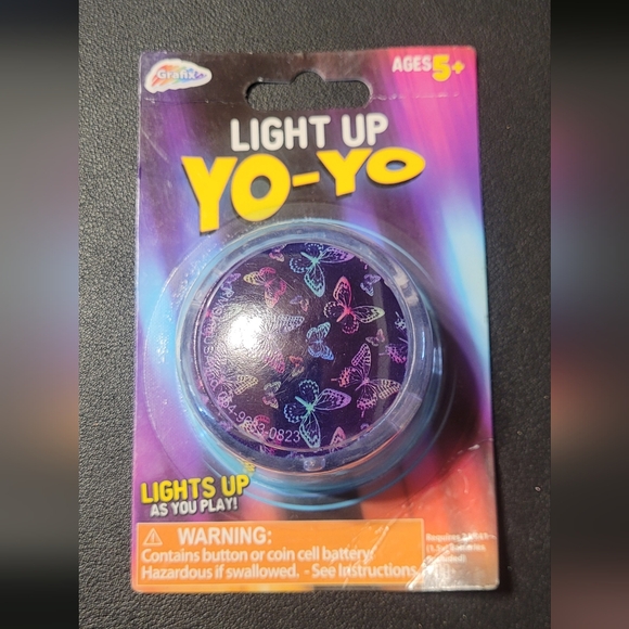 Toys | Grafix Light Up Yoyo With Butterfly Design | Poshmark